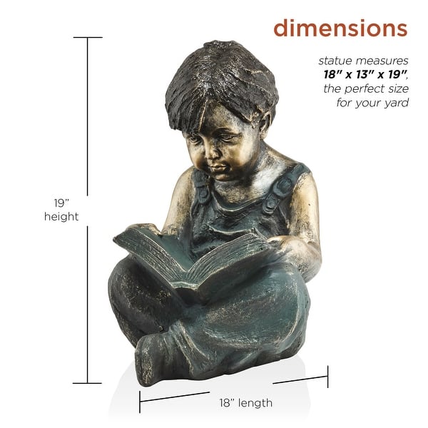 Boy Sitting Down Reading Book Statue - Bed Bath & Beyond - 9512727