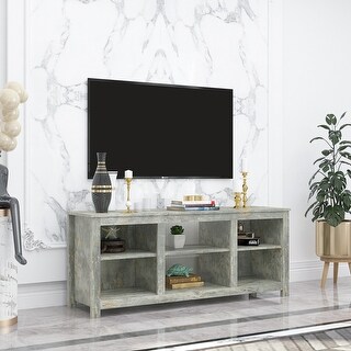 58" TV Stand with Storage Space & Open Shelve ,TV Cabinet - Bed Bath ...
