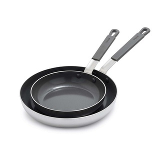 Bobby Flay by GreenPan PFAS-Free Nonstick Stainless Steel 8" and 10 ...