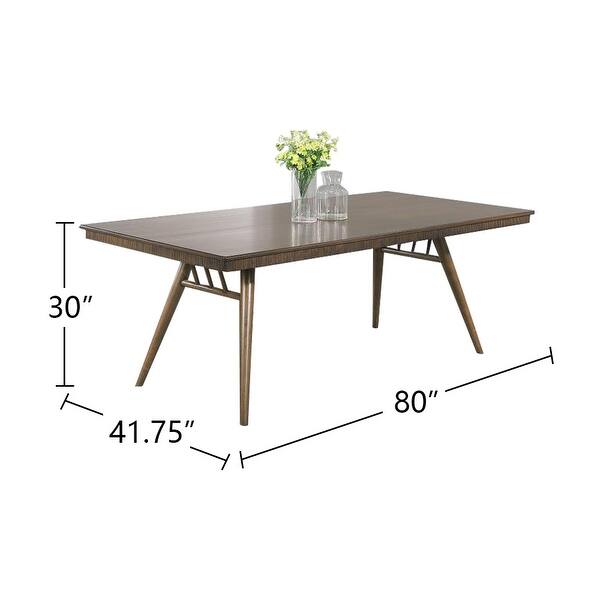 Rectangular Wood Dining Table in Dark Walnut Finish - Dark Walnut - Bed ...