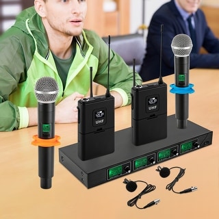 Wireless Black Microphone System Cordless Microphone Set - Bed Bath ...
