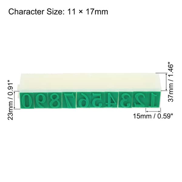 Detachable Number Stamp Plastic 9 Digits Font Numeral 0-9 Set - Bed ...