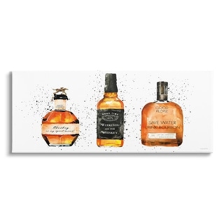 Stupell Funny Whiskey Bottles Canvas Wall Art Design by Mercedes Lopez ...