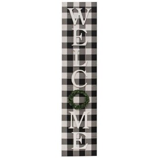 Buffalo Check Welcome Sign W/Easel - 31.50"(H),0.50"(W) - Bed Bath ...