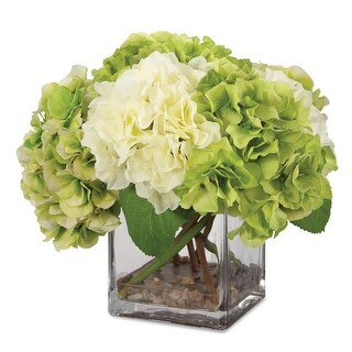 Uttermost 60219 Savannah 13" Tall Glass and Stone Faux Flora Planter ...