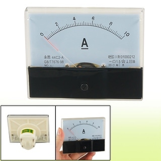 44C2 DC 0-10A Rectangle Analog Panel Ammeter Gauge - DC 0-10A - Bed ...