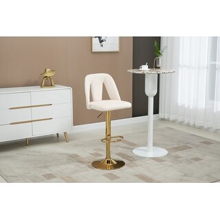Bar Stools with Footrest and Base Swivel Height Adjustable Mechanical ...