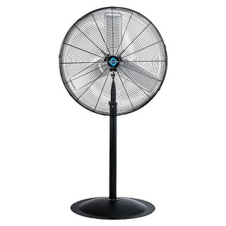 High Velocity Stationary NonOscillating Metal Pedestal Fan, 30 Inch ...