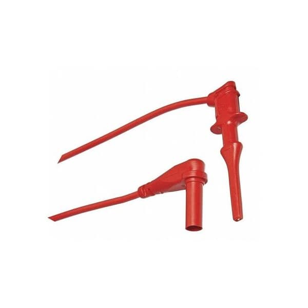 Pomona Electronics Mini Hook Test Lead,48 In. L,Red,300VAC 6244-48-2 ...