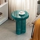 Modern Artistic Flower Glass Round Coffee Table Side Table - Bed Bath ...