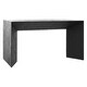 Cordilia 54-inch Long Black Pine Writing Desk with Textured Sides and ...