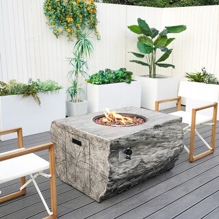 3/5 Pieces Patio Fire Pit Dining Set with Folding Aluminum Director ...