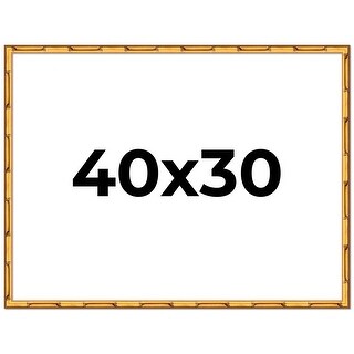 40x30 Frame Gold Bamboo Solid Wood Picture Frame | 1 Inch Moulding ...