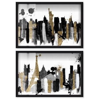 Glamorous New York Nights Set Shadowbox by Art Remedy - Bed Bath ...
