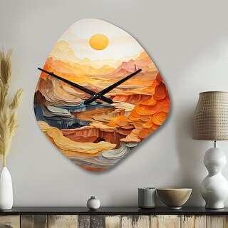 Bold Landscape Canyon Desert II - Canyon Large Wall Clocks ...