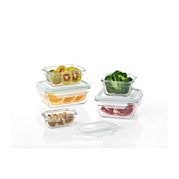 Glasslock Oven and Microwave Safe Glass Food Storage Containers 10 ...