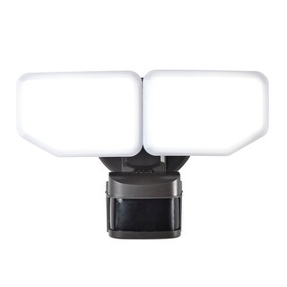 Bronze/White 30-Watt 270-Degree Motion Activated Outdoor Integrated LED ...