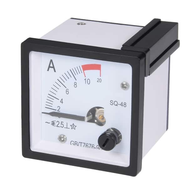 AC 0-10A Analog Panel Ammeter Gauge 20A Max Ampere Meter SQ-48 2.5 ...