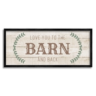 Stupell Love you Barn & Back Framed Giclee Art Design by CAD Design ...