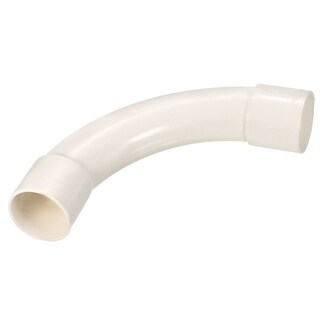 PVC Water Pipe Elbow Fitting 50mm ID 285mm Length Tube Adapter, White ...