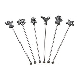 Christmas Set Of 6 Assorted Swizzle Sticks - Bed Bath & Beyond - 38432730