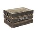 Brown Wood Storage Labeled Crates (Set of 3) - Bed Bath & Beyond - 36487147