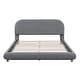 Curved Design Teddy Fleece Upholstered Platform Bed Frame - Bed Bath ...