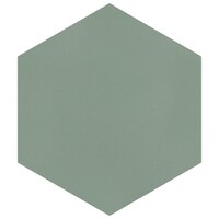 Merola Tile Textile Basic Hex Kale 8-5/8" x 9-7/8" Porcelain Floor and ...