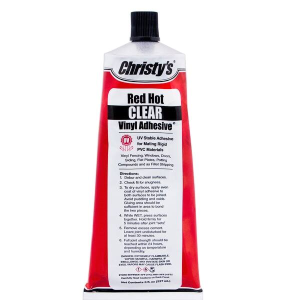 Christy's 34663 Red Hot Clear Vinyl/PVC Adhesive, 1.5 oz. - Bed Bath ...