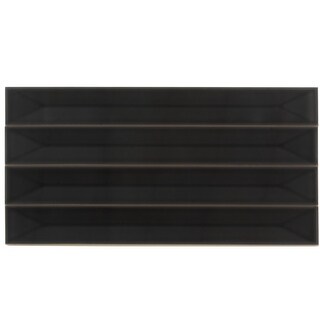 Apollo tile 2" x 16" Horizonte Glossy Jet Black Ceramic Tile (10.76 sq ...