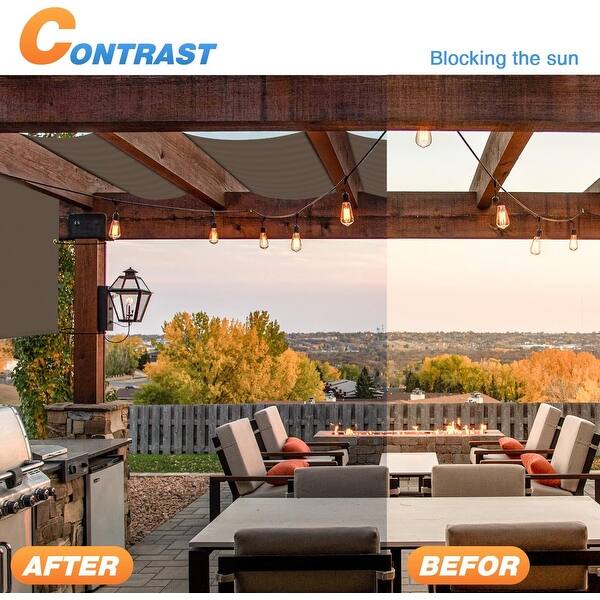 10'x16' Pergola Shade Cover Replacement Canopy for Patio Deck with UV ...