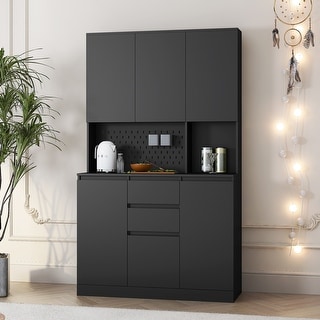 Versatile Cabinet Cupboard with 6 Doors,3 Shelves and 2 Drawer - Bed ...