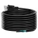 25 FT 12 AWG 3 Prong Replacement Power Cord, 20 Amp 12 Gauge 3 ...