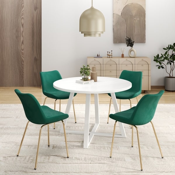 green dining room table