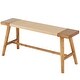 Brown Wood Handmade Traditional Bench with Rope Wrapped Seat - Bed Bath ...