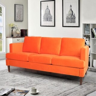 72-inch 3 Seater Couch Sofa With Thick Cushion And Wood Legs - Bed Bath ...