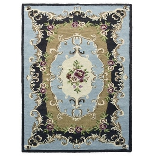 Traditional Victorian Style Area Rug Hand-Tufted Wool Carpet - Bed Bath ...