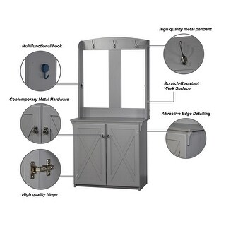 Cape Cod Hall Tree with Adjustable Shelves and Bench - Entryway Stylish ...