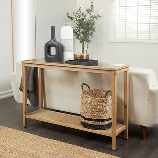 Slim glass table store