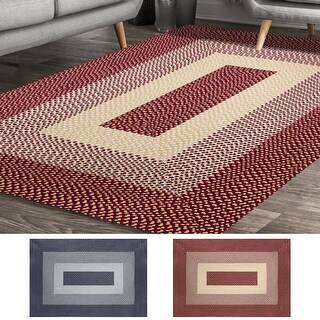 Braided Area Rug Country Jute Cotton Rug Hand Woven Reversible - Bed ...