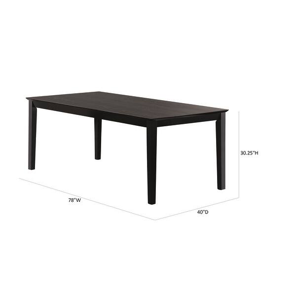Porch & Den Council Black Solid Wood Transitional Dining Table - Bed ...