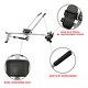 Full Motion Cardio Rowing Machine Exercise Workout Rower w/ Hydraulic ...