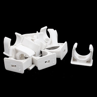 12PCS 20mm Diameter White PVC Water Supply Tube Pipe Hose Clamps Clips ...