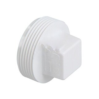 4 in. White Round PVC Sewer Male Plug - Bed Bath & Beyond - 39110535