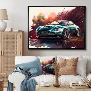 Designart "Beautiful Vintage Fast Cars" Cars Luxury Framed Wall Art ...