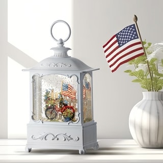 Illuminated Spring Glitter Lantern With Scene Patriotic - 3.25 - Bed ...