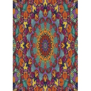 Ahgly Company Machine Washable Transitional Bullet Shell Brown Area ...