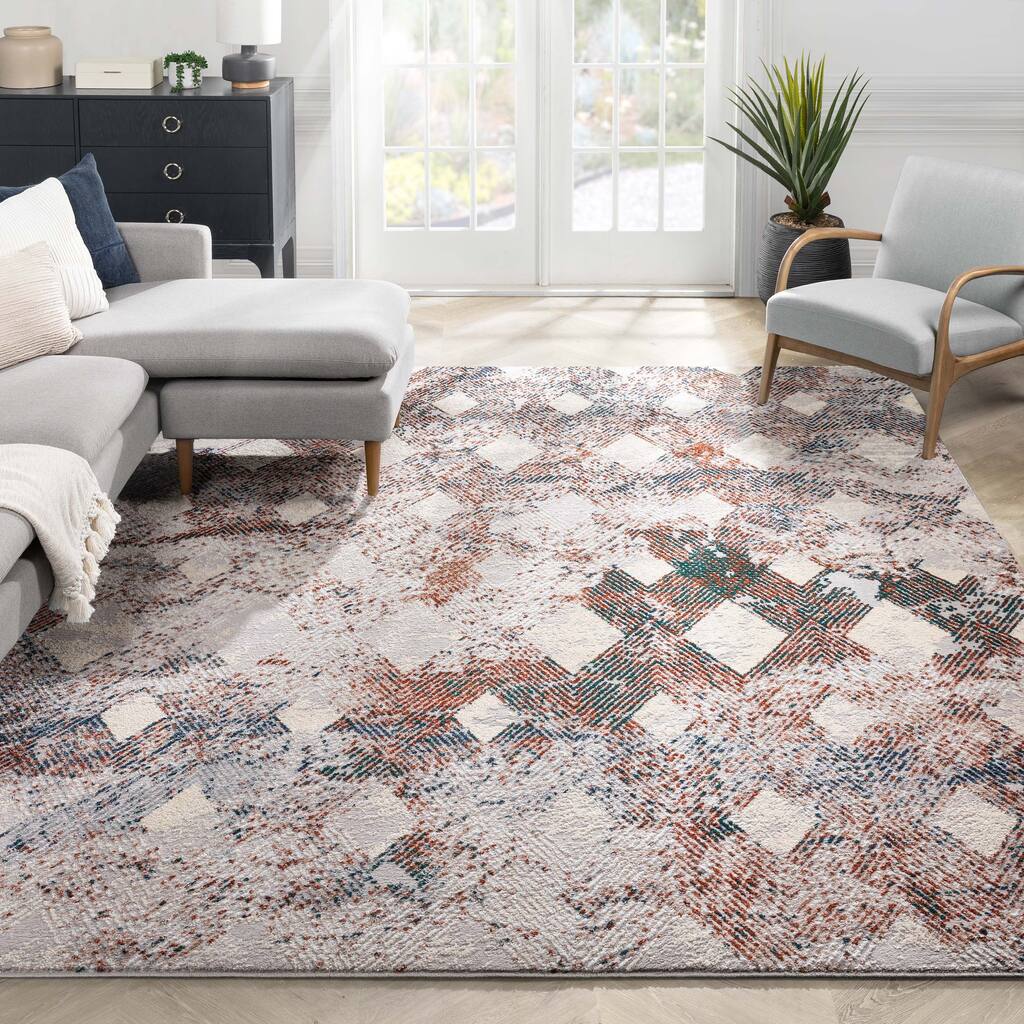 Well Woven Leona Atacama Modern Geometric High Low Area Rug - Overstock ...