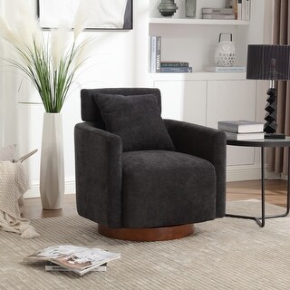 Chenille Fabric 360 Degree Rotation Accent Chairs With Adjustment ...