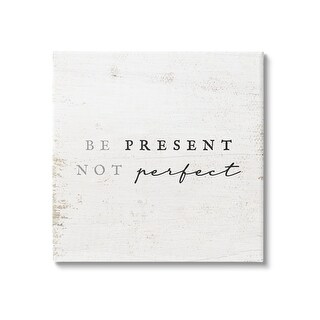 Stupell Rustic Present Not Perfect Canvas Wall Art Design by Lil' Rue ...